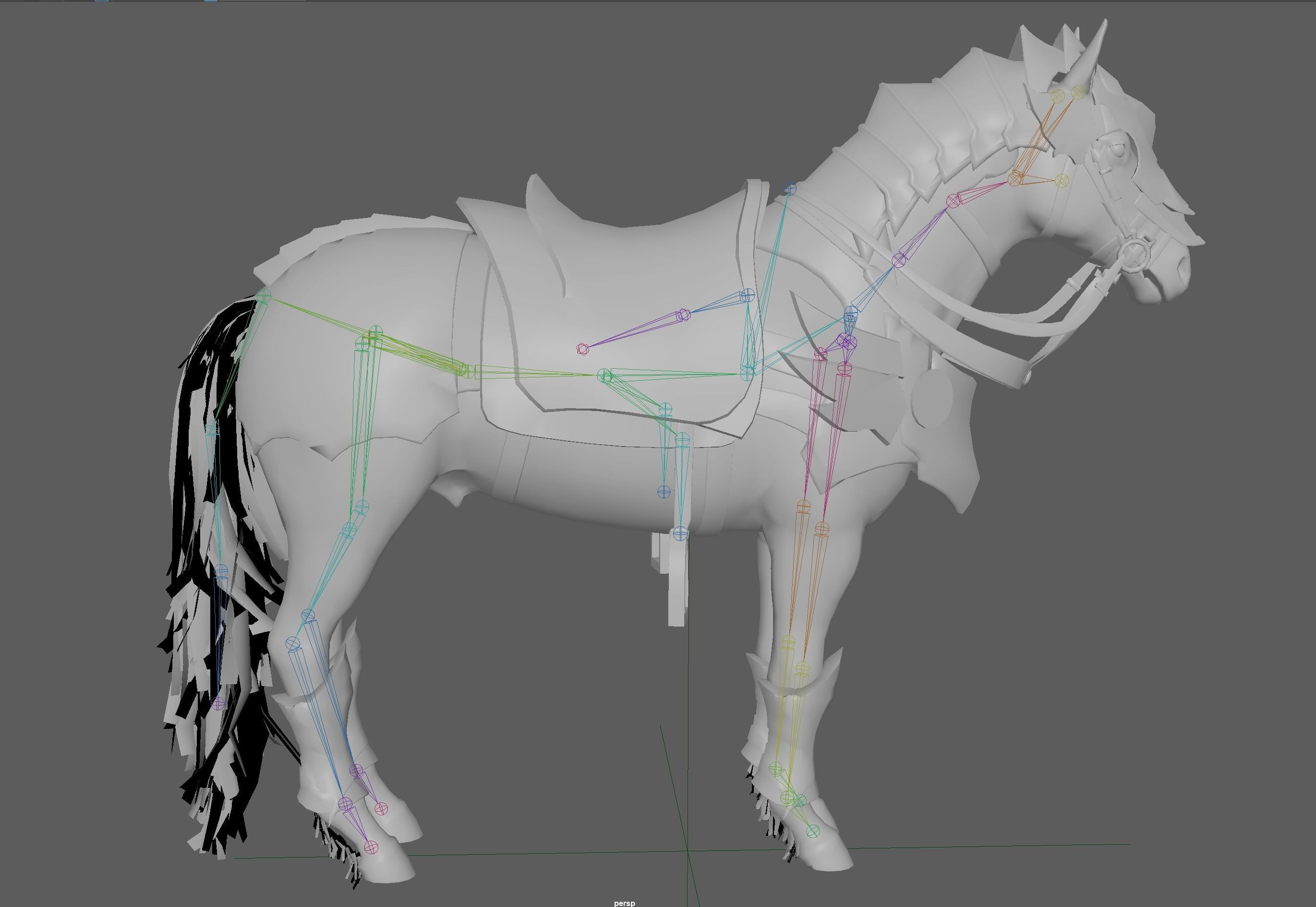 3D model Knight Armored Horse Rig VR / AR / low-poly | CGTrader