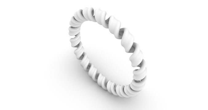Spiral Cable Ring 3D model 3D printable | CGTrader
