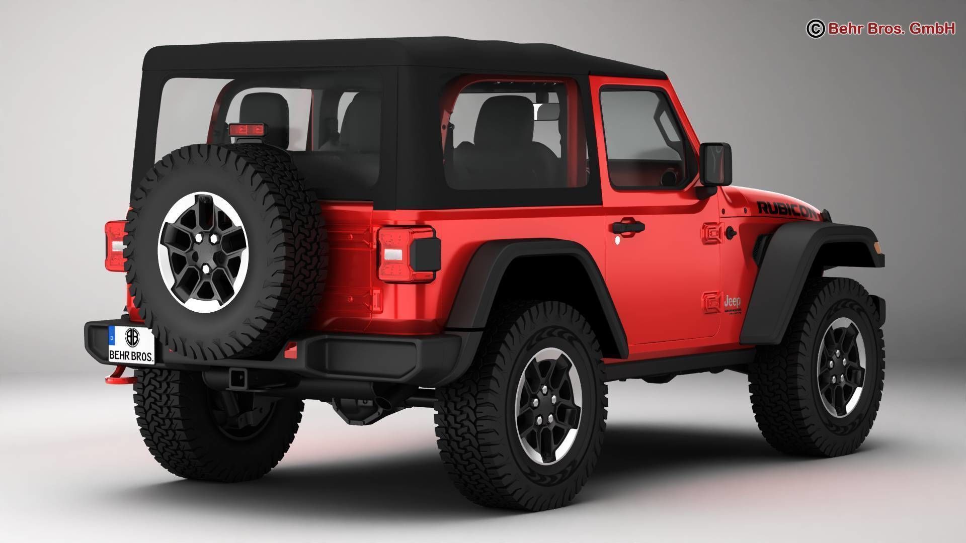 Jeep Wrangler Rubicon 2 Door 2018 3D model animated | CGTrader