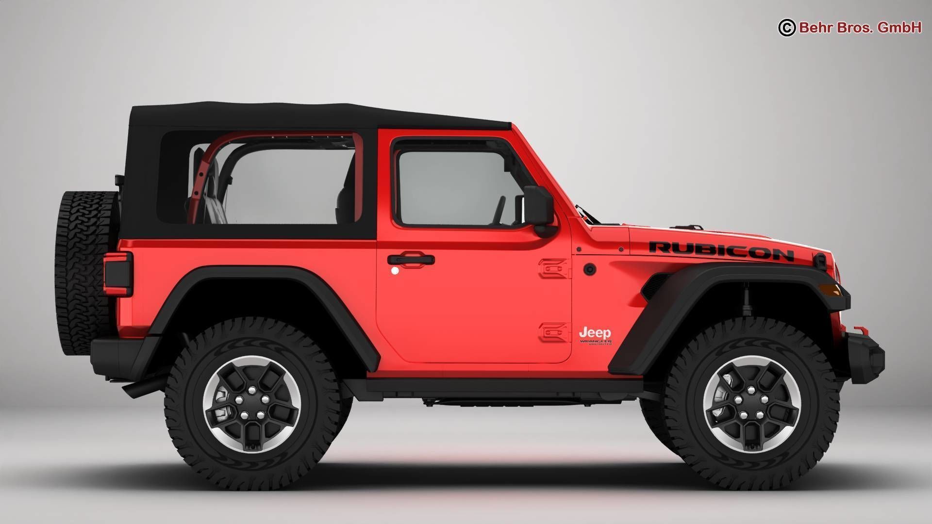 Jeep Wrangler Rubicon 2 Door 2018 3D model animated | CGTrader