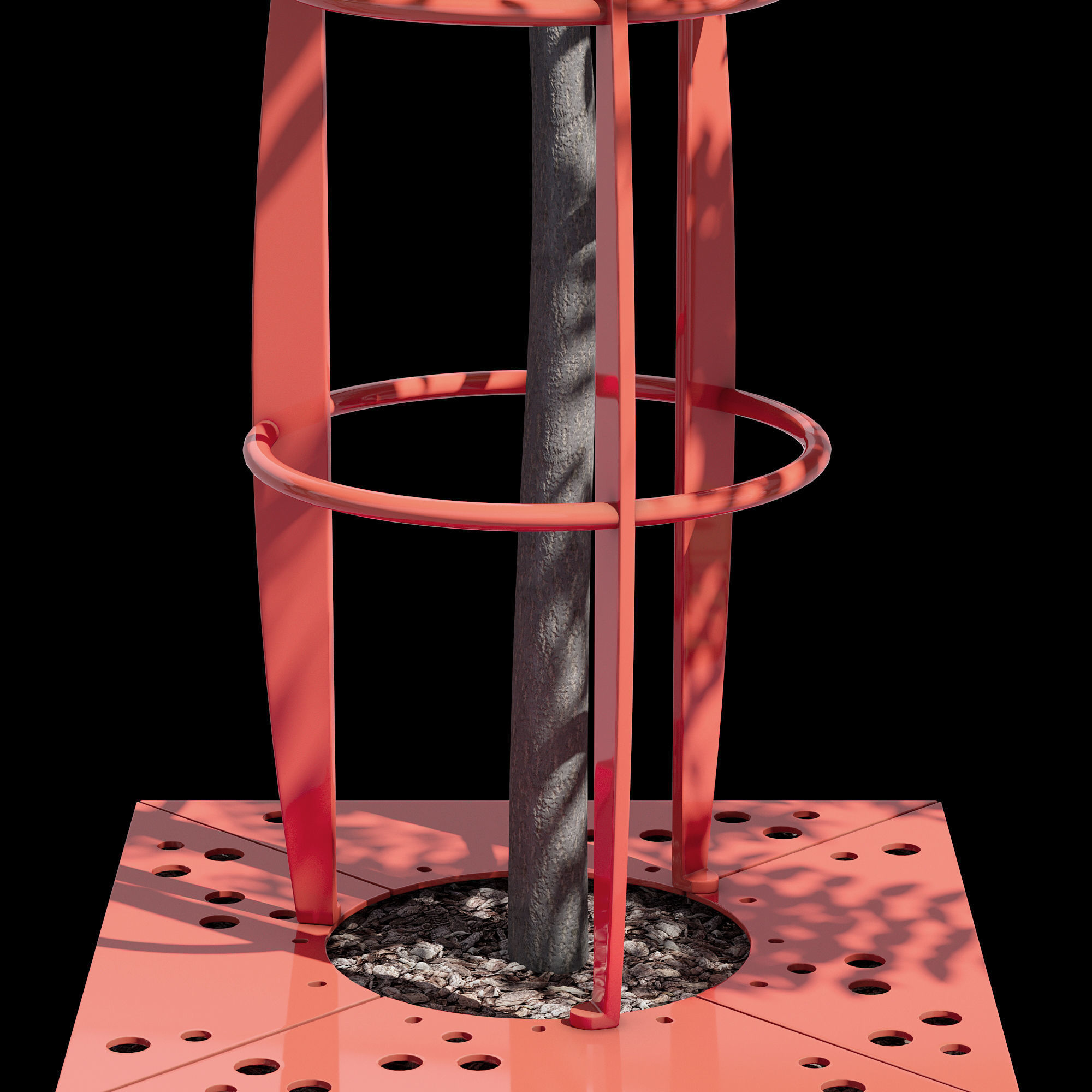 Urban tree grille 3D model | CGTrader