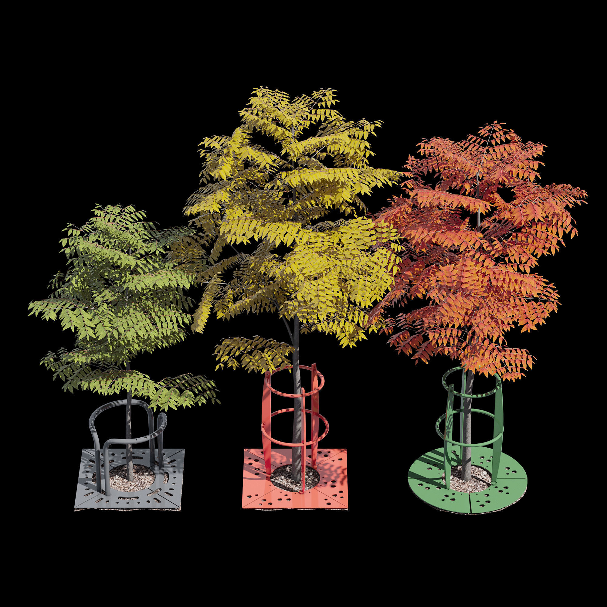 Urban tree grille 3D model | CGTrader