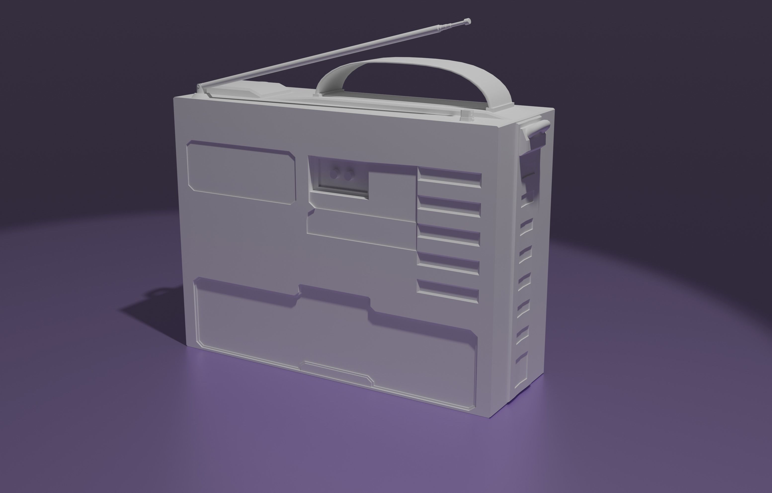 Low poly no texture radio 3D model | CGTrader