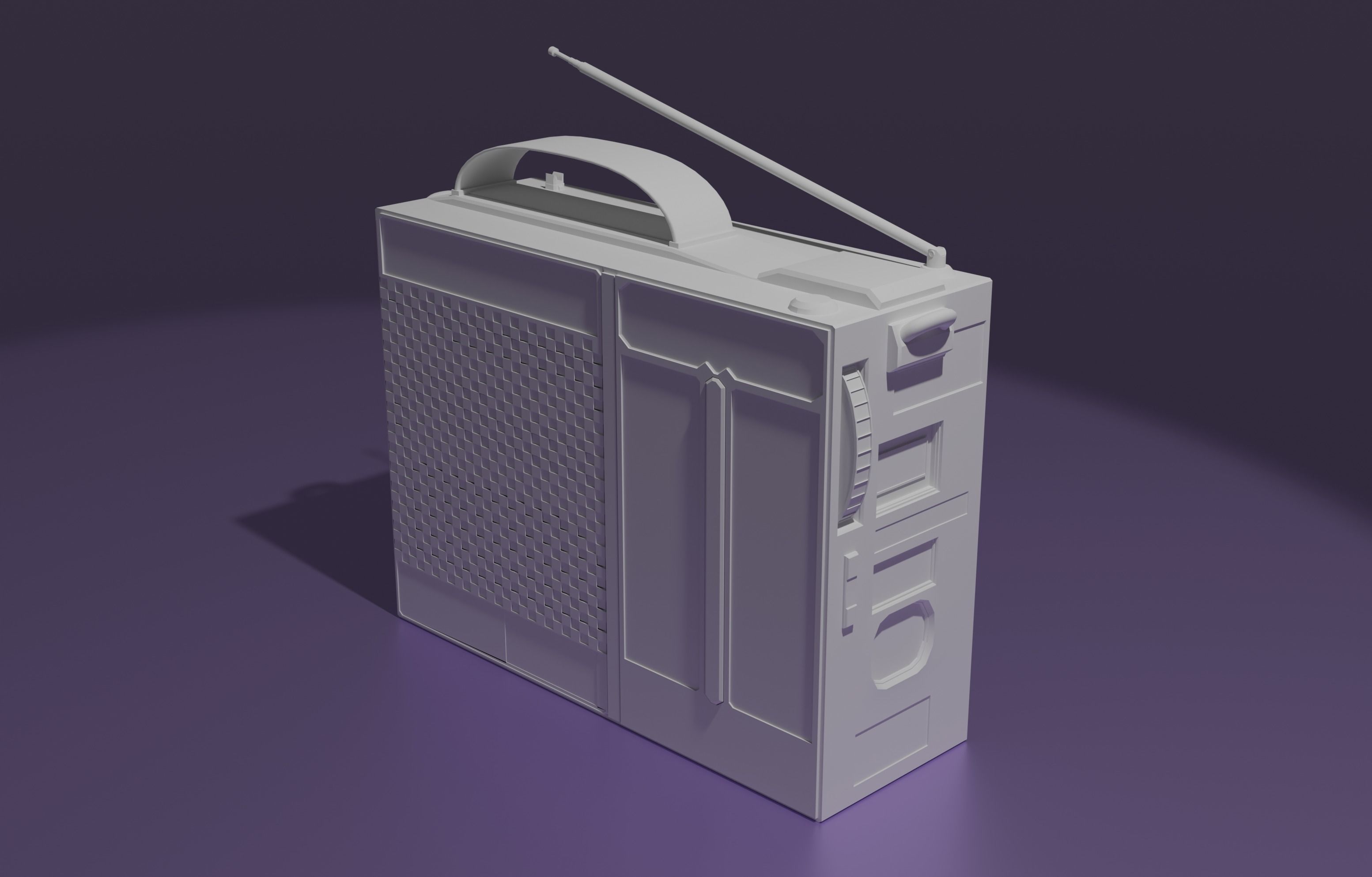 Low poly no texture radio 3D model | CGTrader