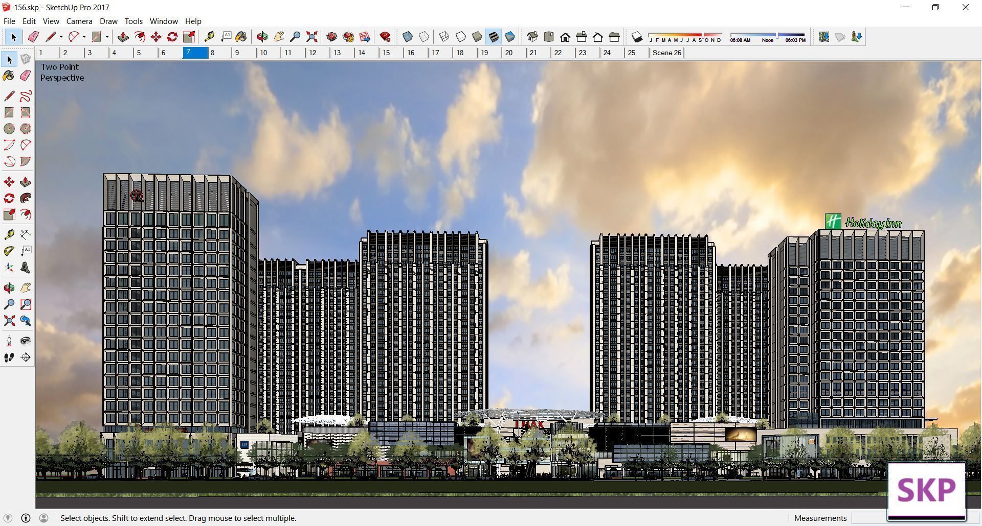 Sketchup Commercial Complex 156 3D model | CGTrader