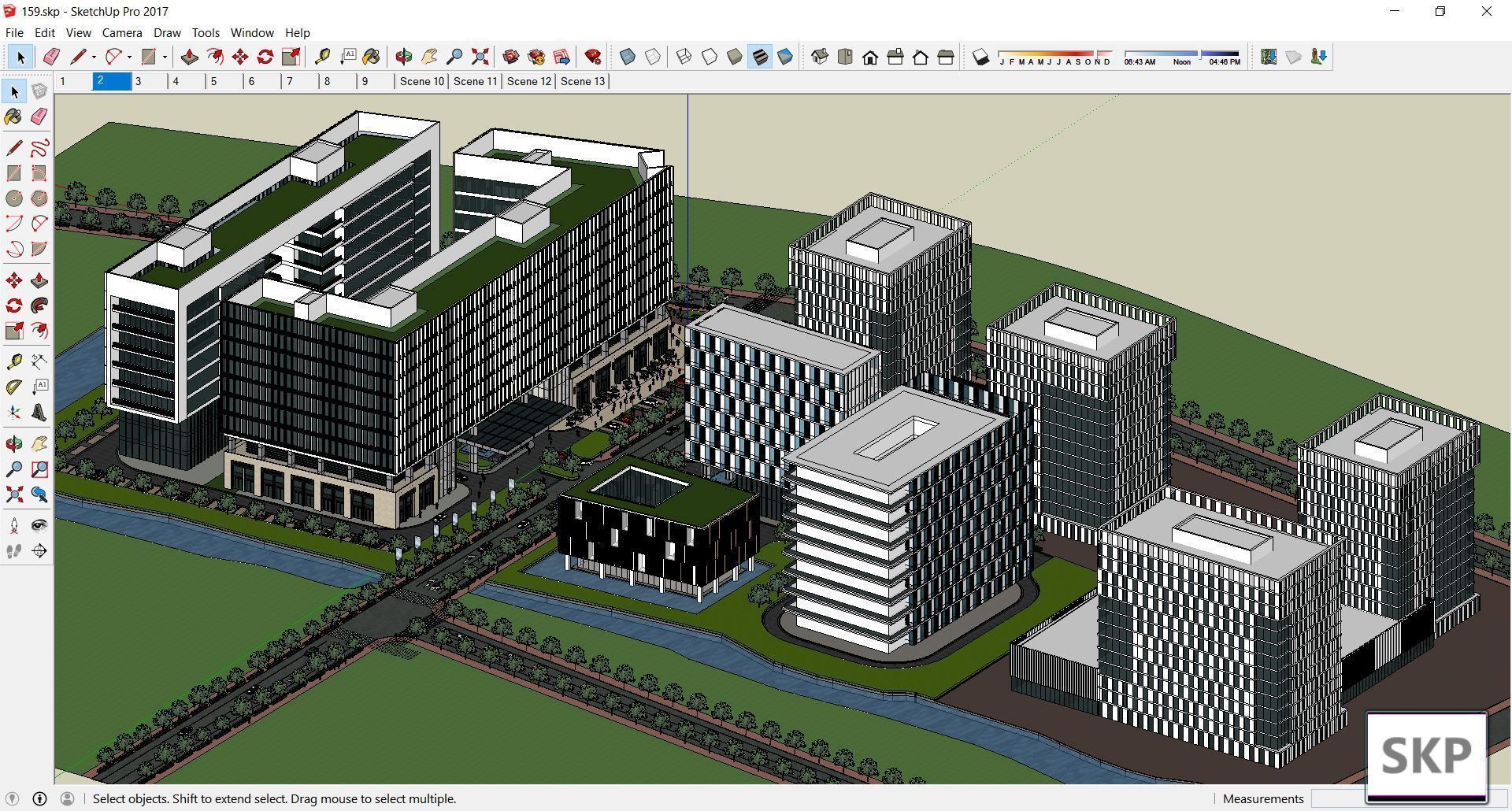 3d Model Detailed High Rise Building Complex Cgtrader