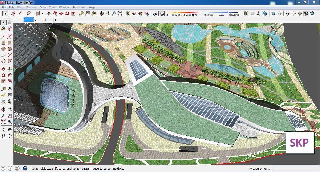 Sketchup Commercial Complex B1 3D model | CGTrader