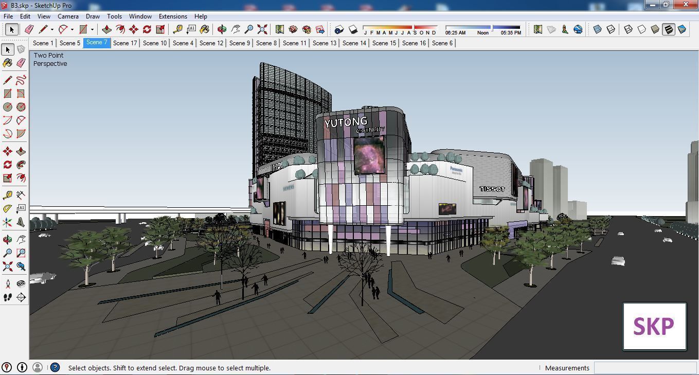 Sketchup Commercial Complex B3 3D model | CGTrader