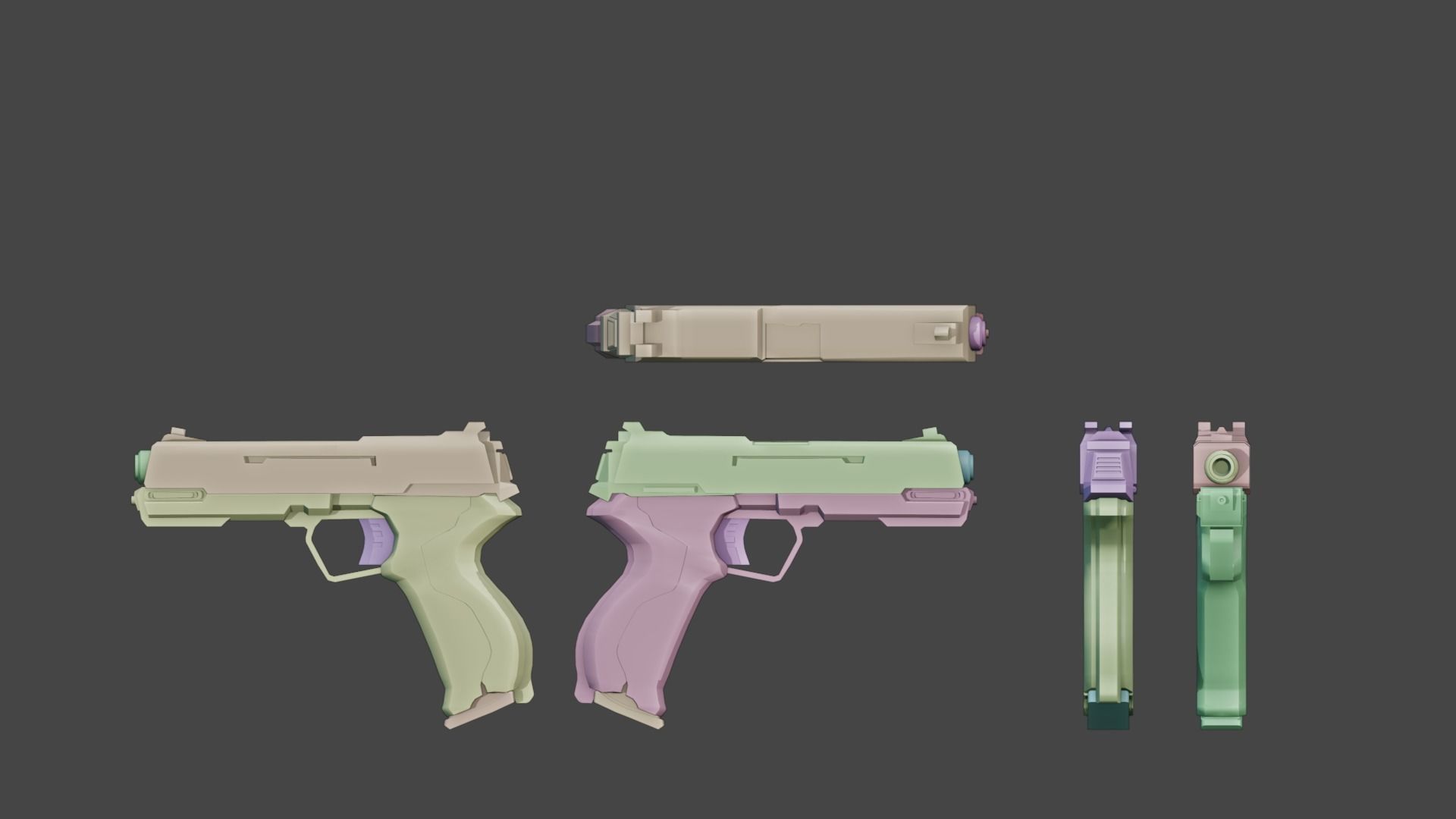 3D model sci-fi stylized firearm VR / AR / low-poly | CGTrader