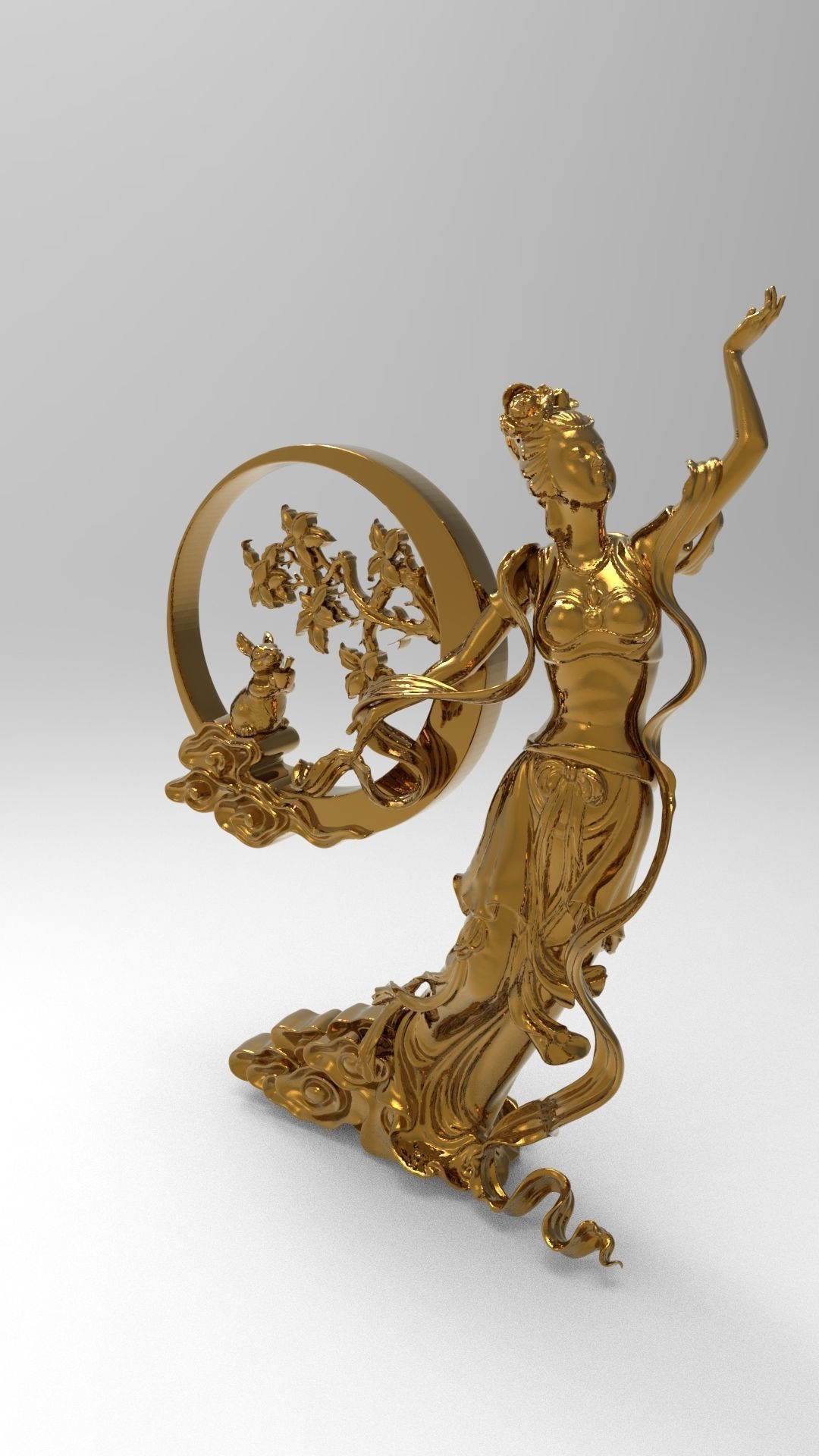 Chang e the Chinese goddess of the Moon mythology 3D model 3D printable ...