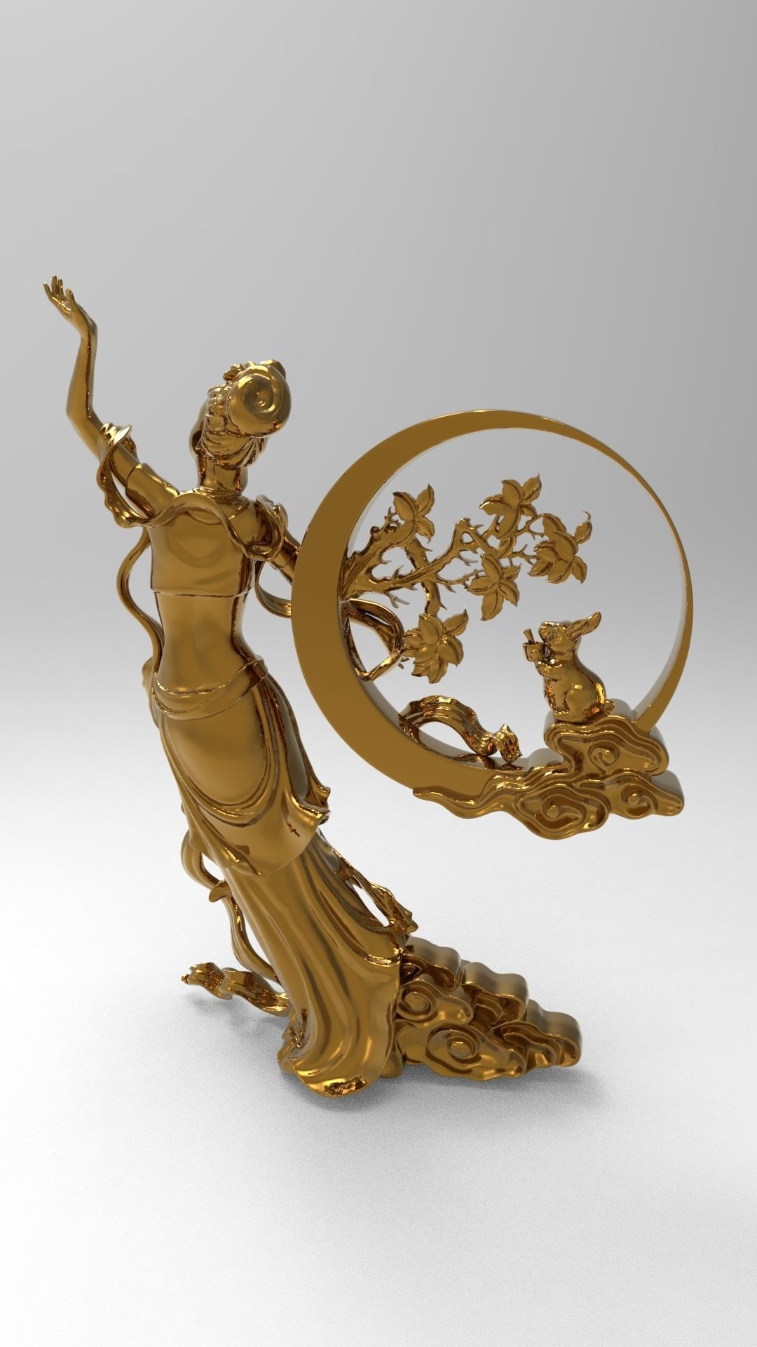 Chang e the Chinese goddess of the Moon mythology 3D model 3D printable ...