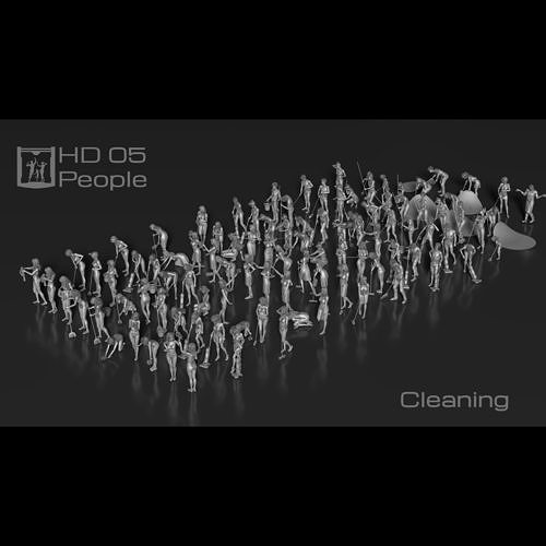 HD People 05 Cleaning 3D model 3D printable | CGTrader