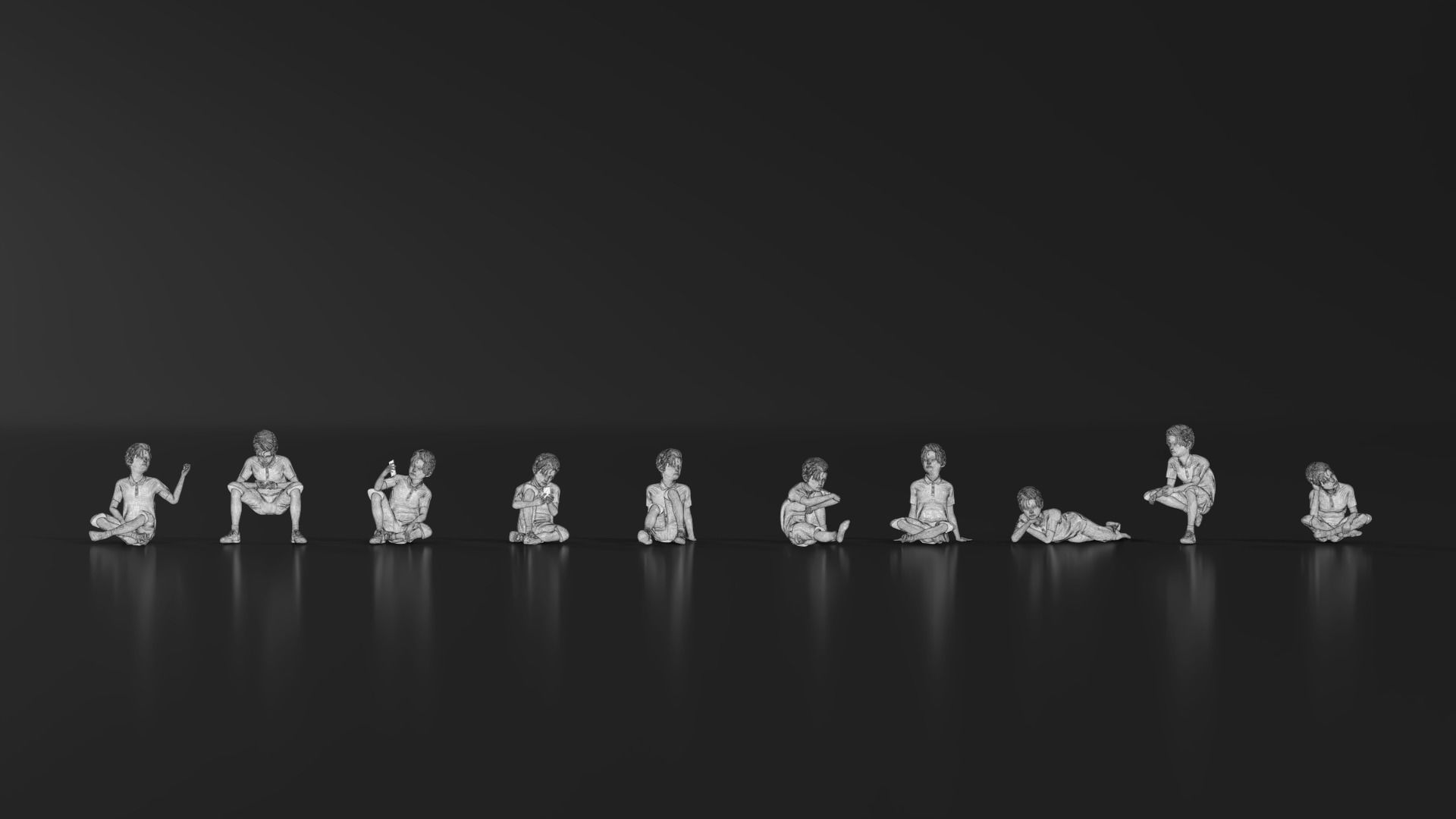HD People 08 Relax 3D model 3D printable | CGTrader