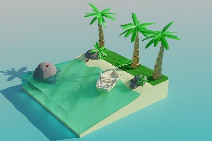 safety island 3D model | CGTrader
