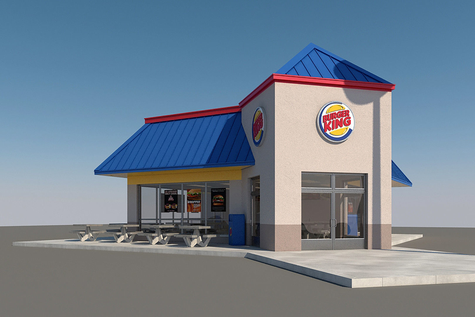 Fast Food Court Collection 3D model | CGTrader