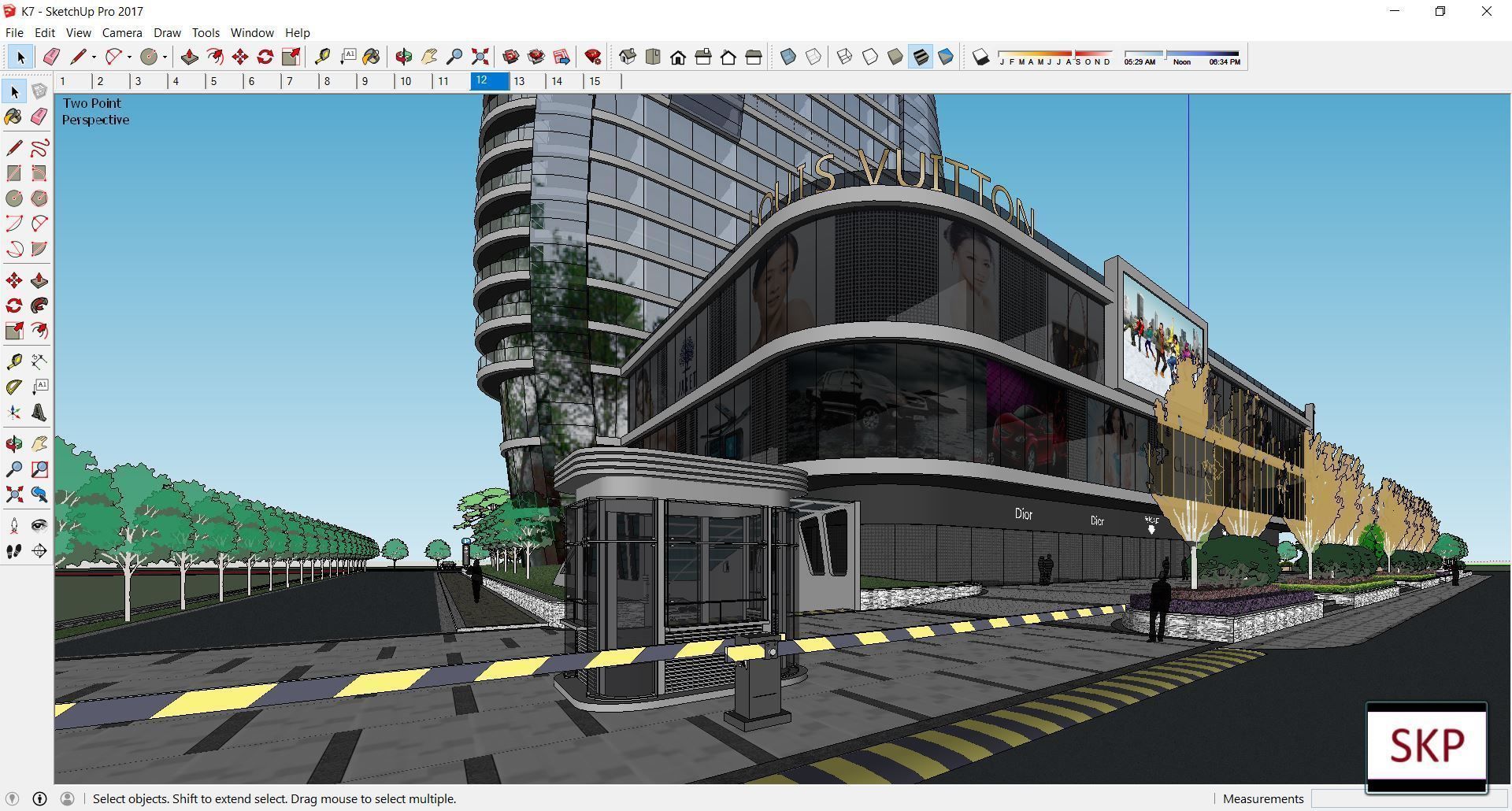 Sketchup Commercial Complex K7 3D model | CGTrader