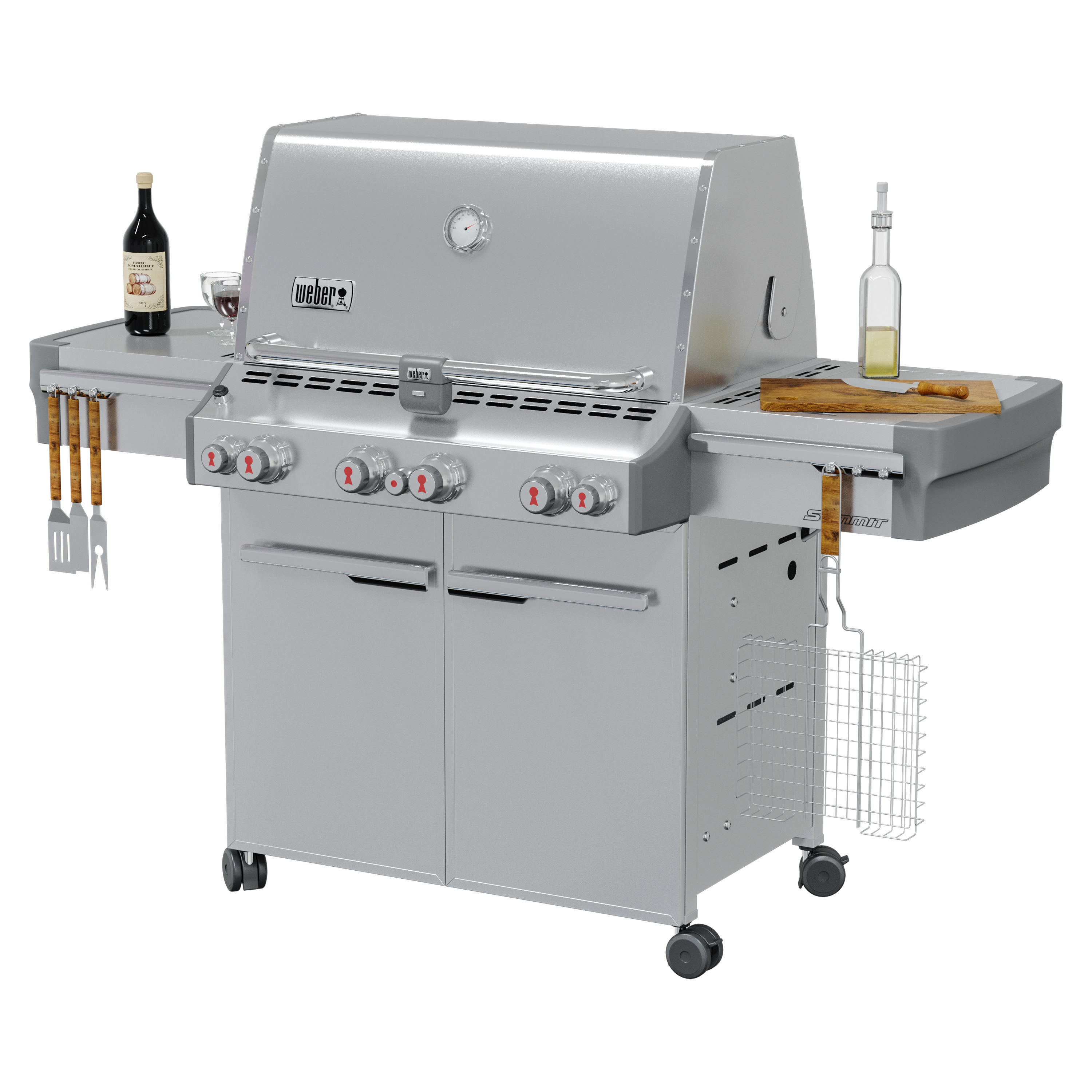 Weber Summit S-470 gas grill 3D model | CGTrader