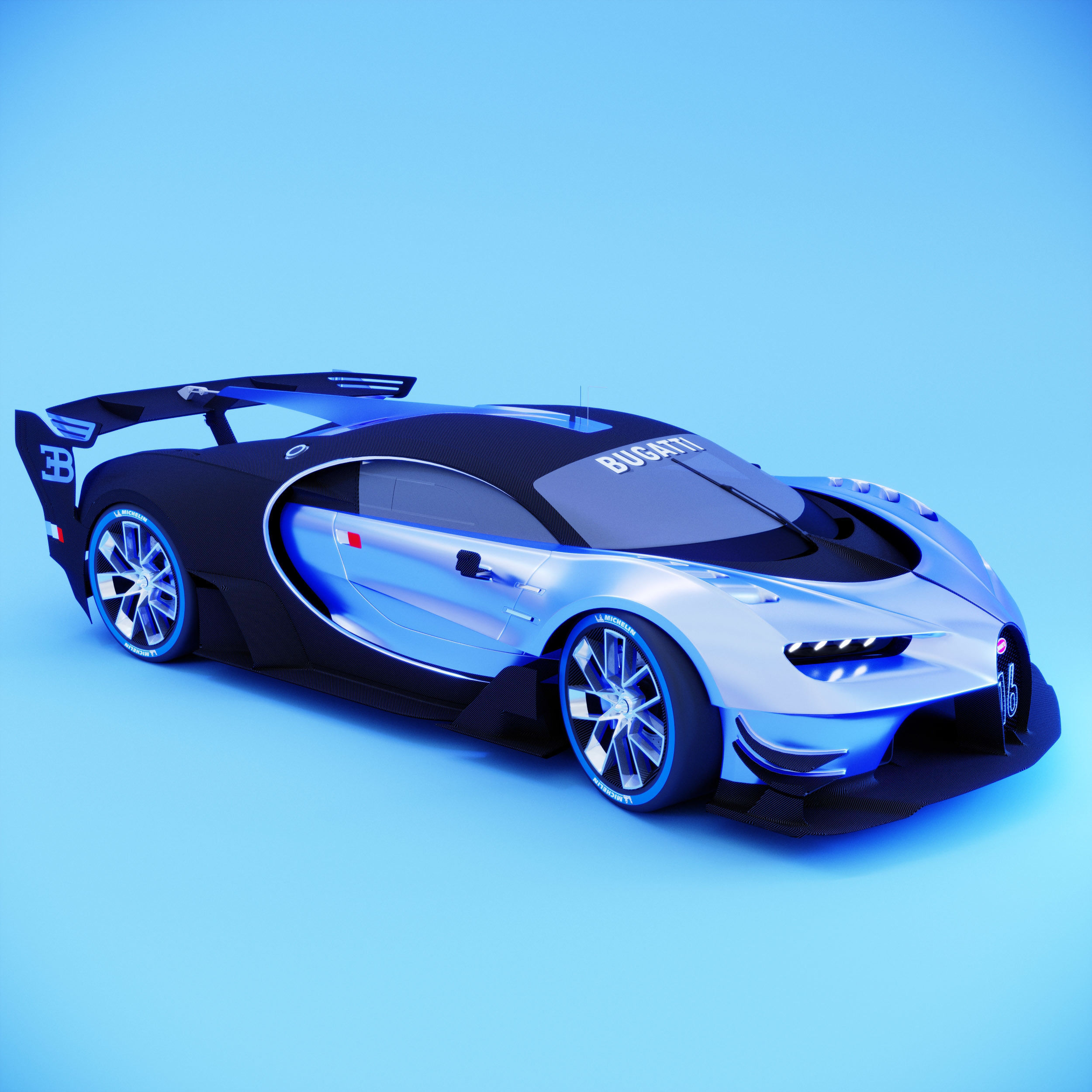 3D model Bugatti Vision Gran VR / AR / low-poly | CGTrader