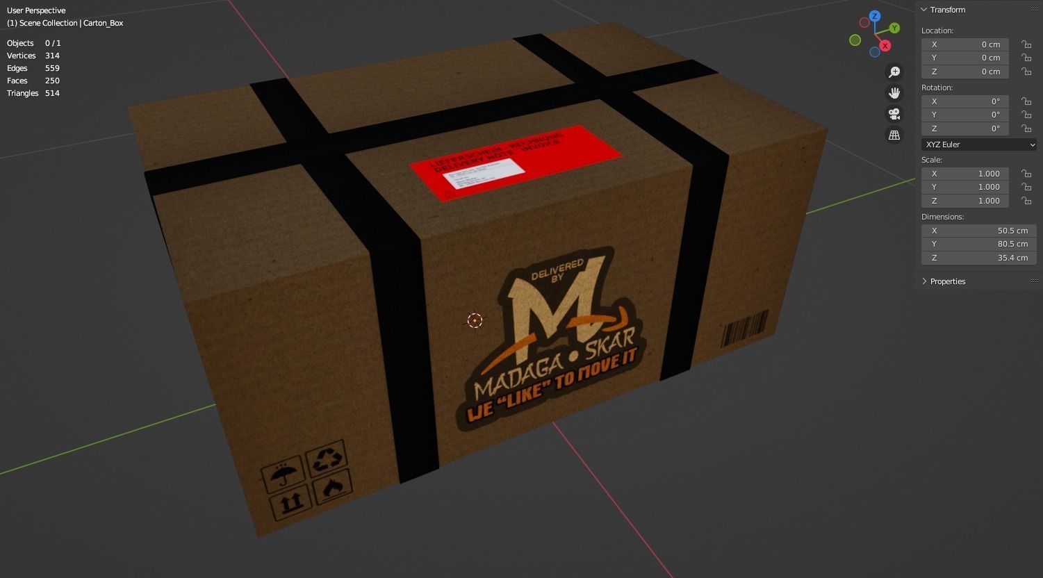 Simply Carton Box free 3D model | CGTrader