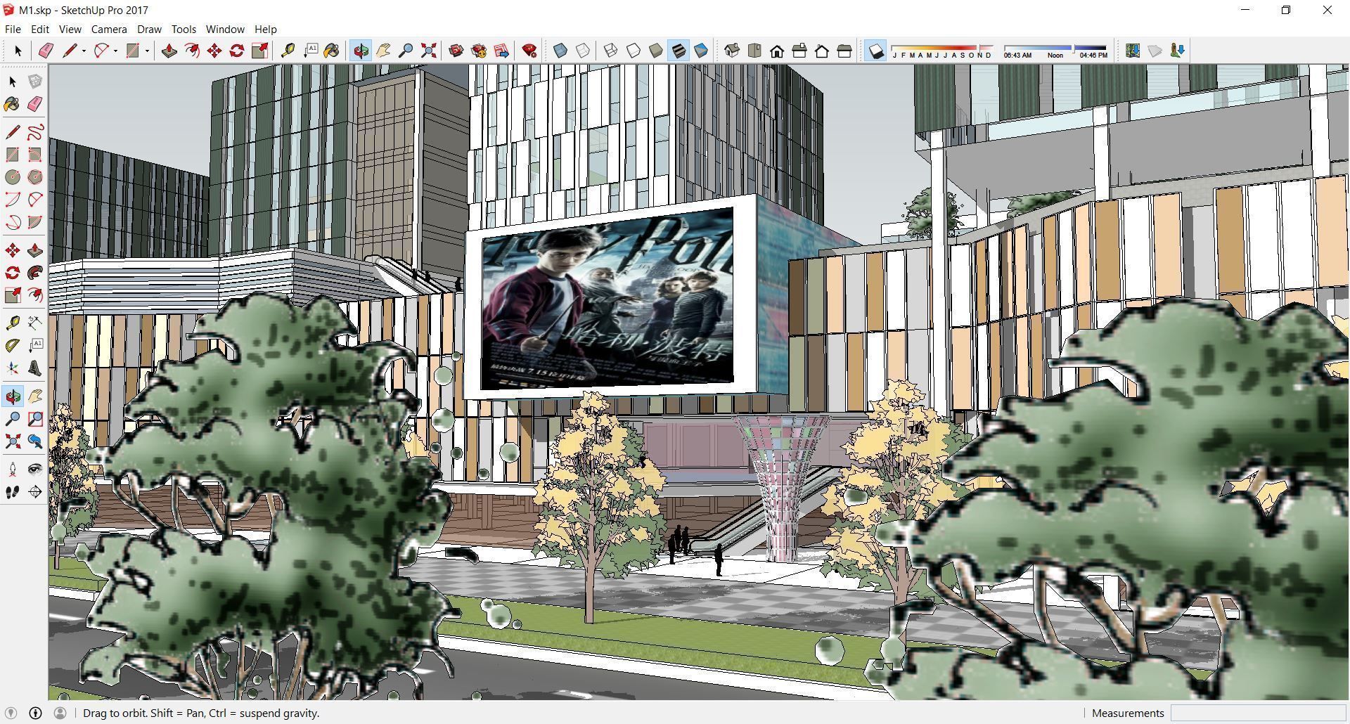 Sketchup Commercial Complex M1 3D model | CGTrader