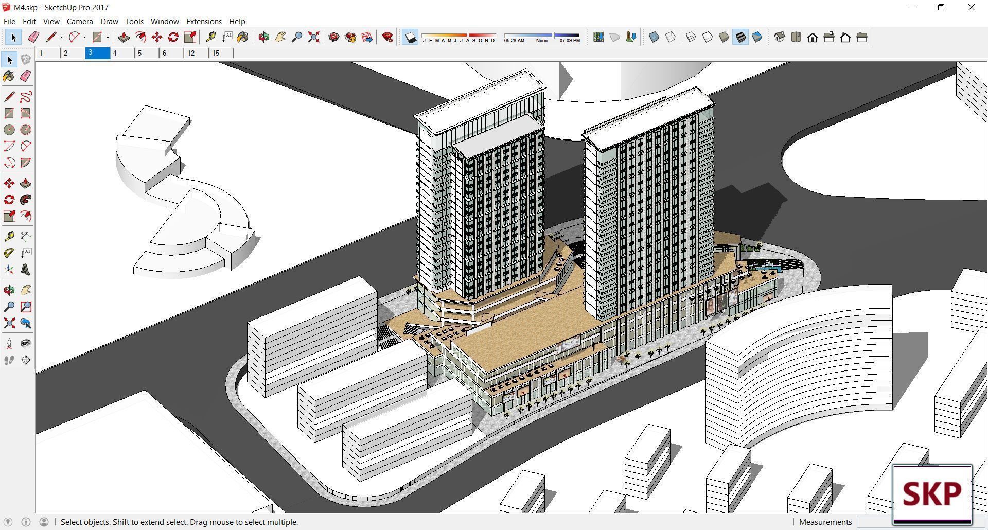 Sketchup Commercial Complex M4 3D model | CGTrader