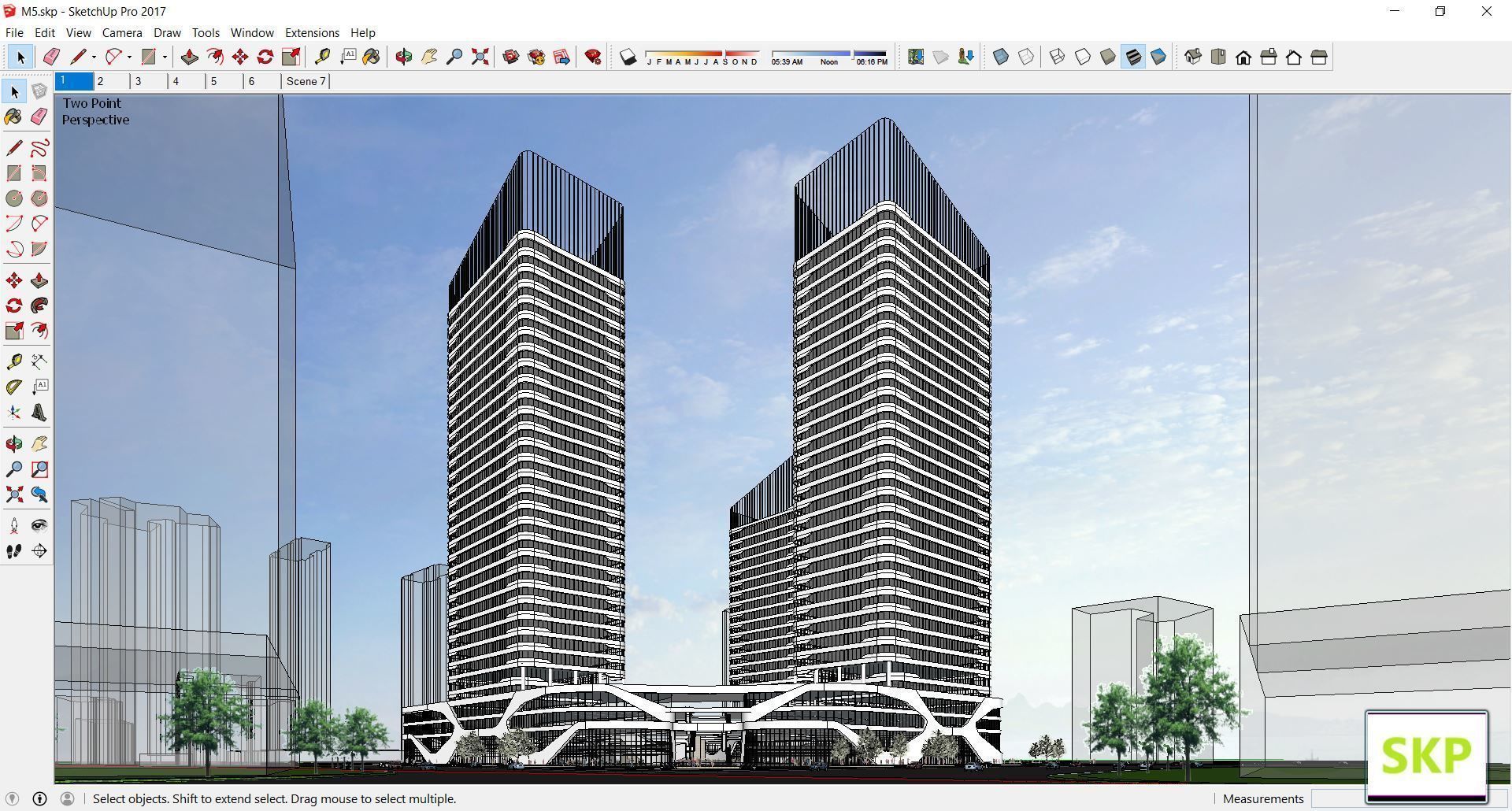 Sketchup Commercial Complex M5 3D model | CGTrader