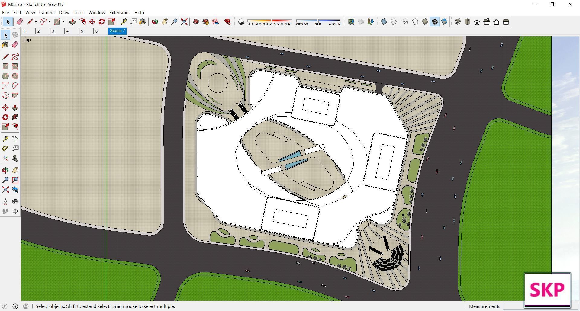 Sketchup Commercial Complex M5 3D model | CGTrader