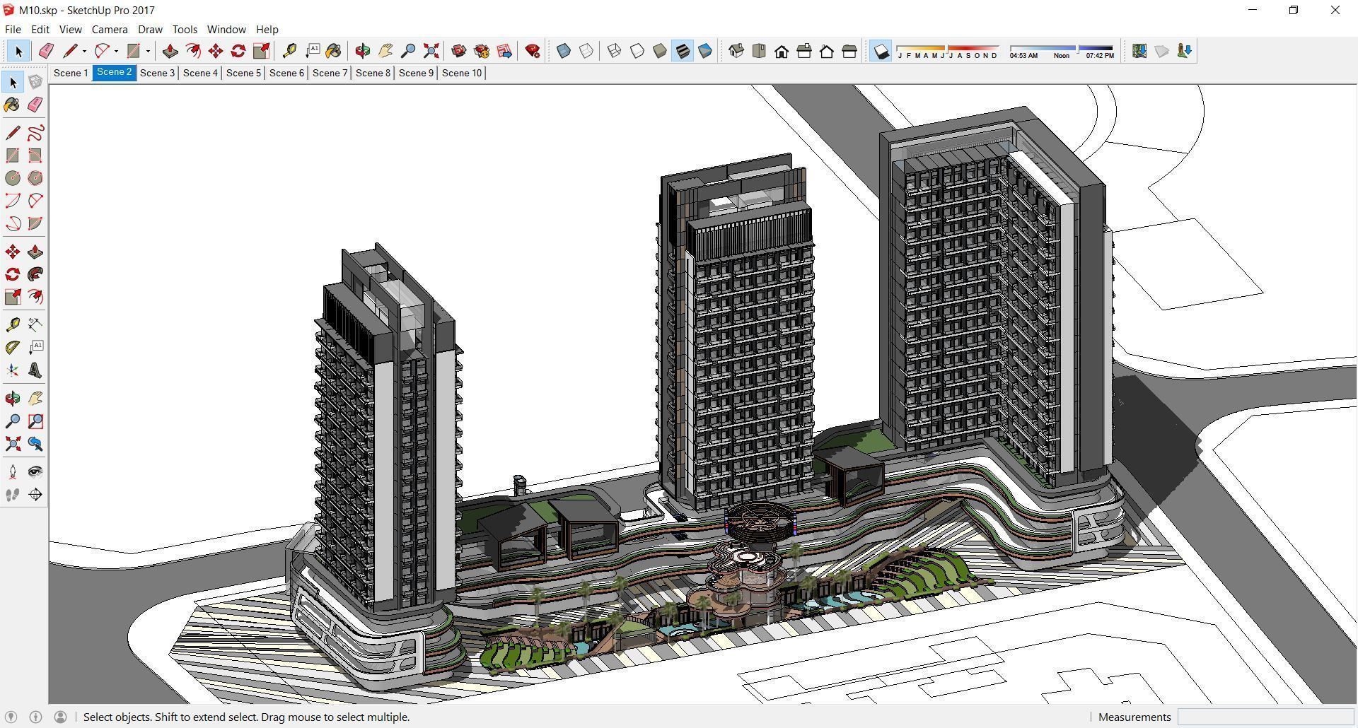 Sketchup Commercial Complex M10 3D model | CGTrader