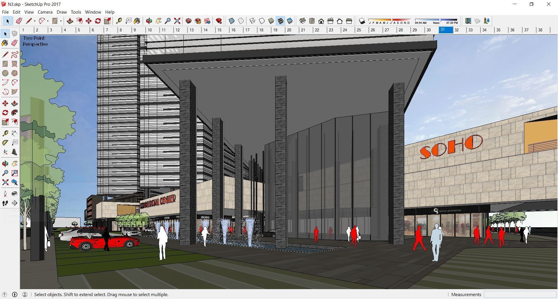 Sketchup Commercial Complex N3 3D model | CGTrader