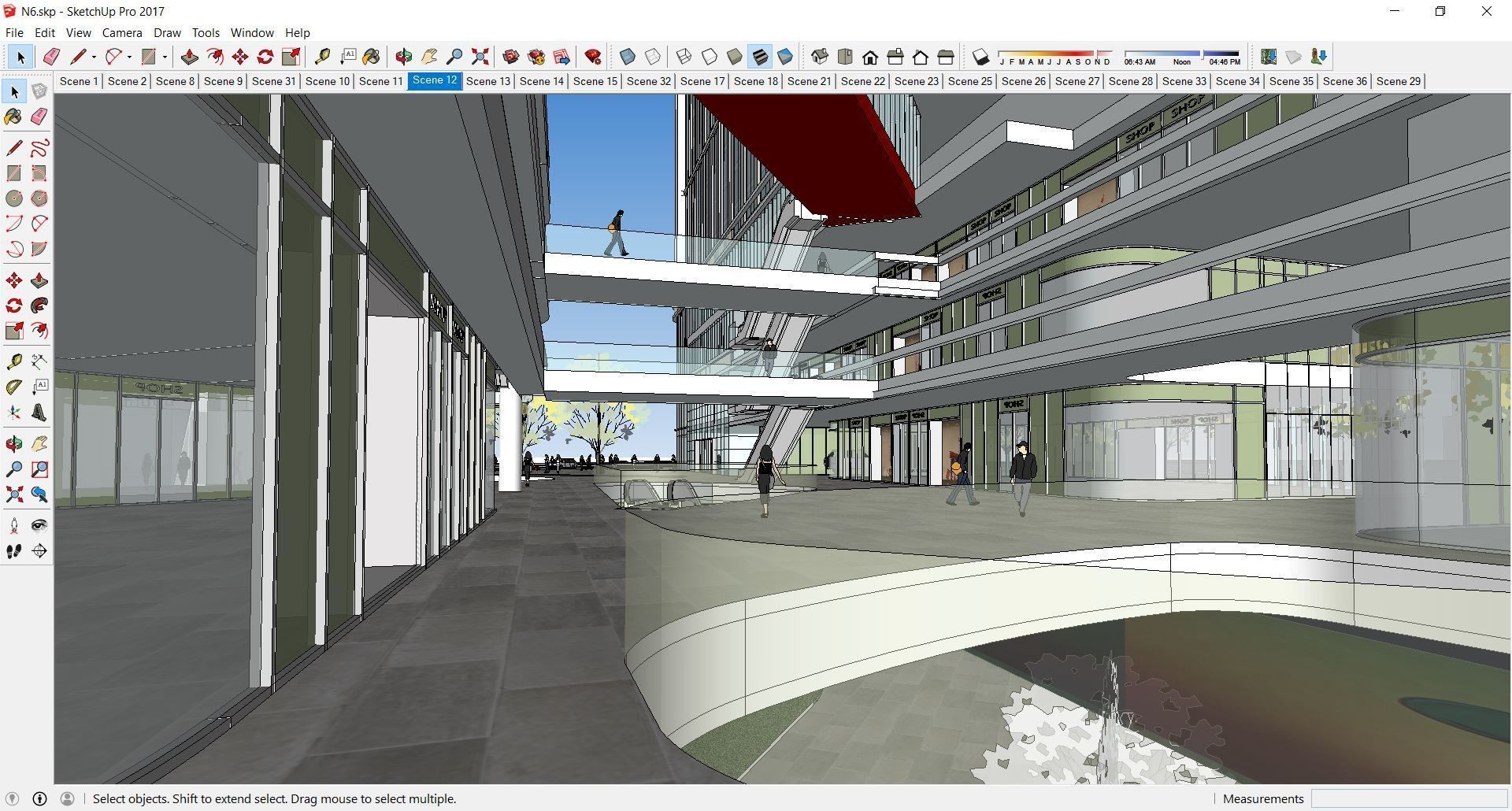 Sketchup Commercial Complex N6 3D model | CGTrader