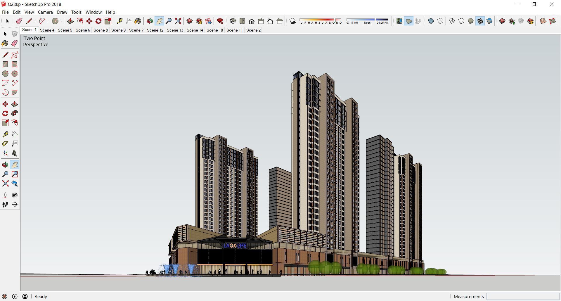 Sketchup Commercial Complex Q2 3D model | CGTrader