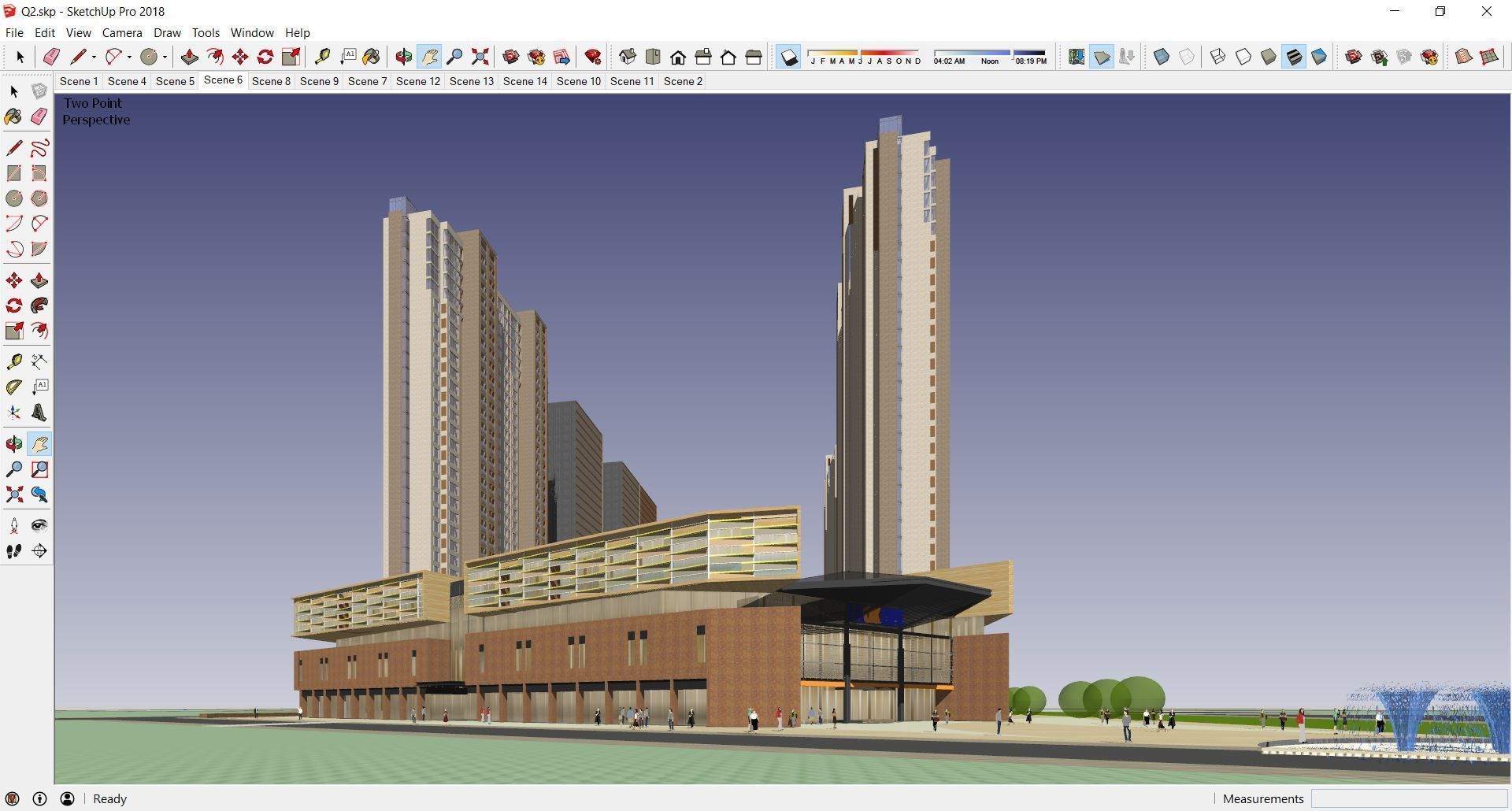 Sketchup Commercial Complex Q2 3D model | CGTrader