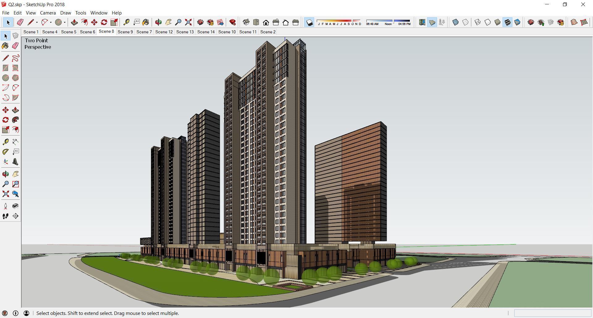 Sketchup Commercial Complex Q2 3D model | CGTrader