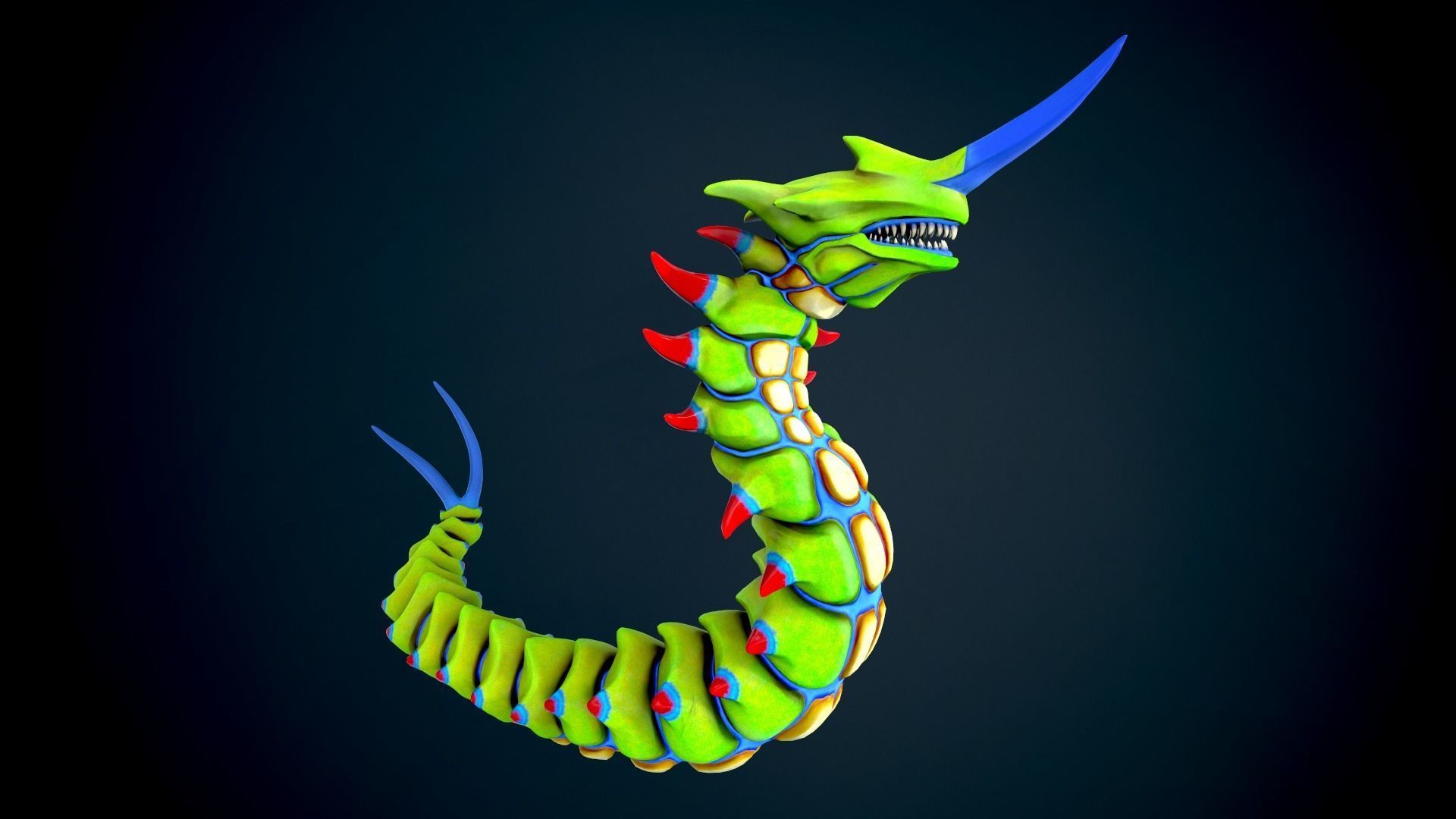 3D model Giant worm 2 VR / AR / low-poly | CGTrader