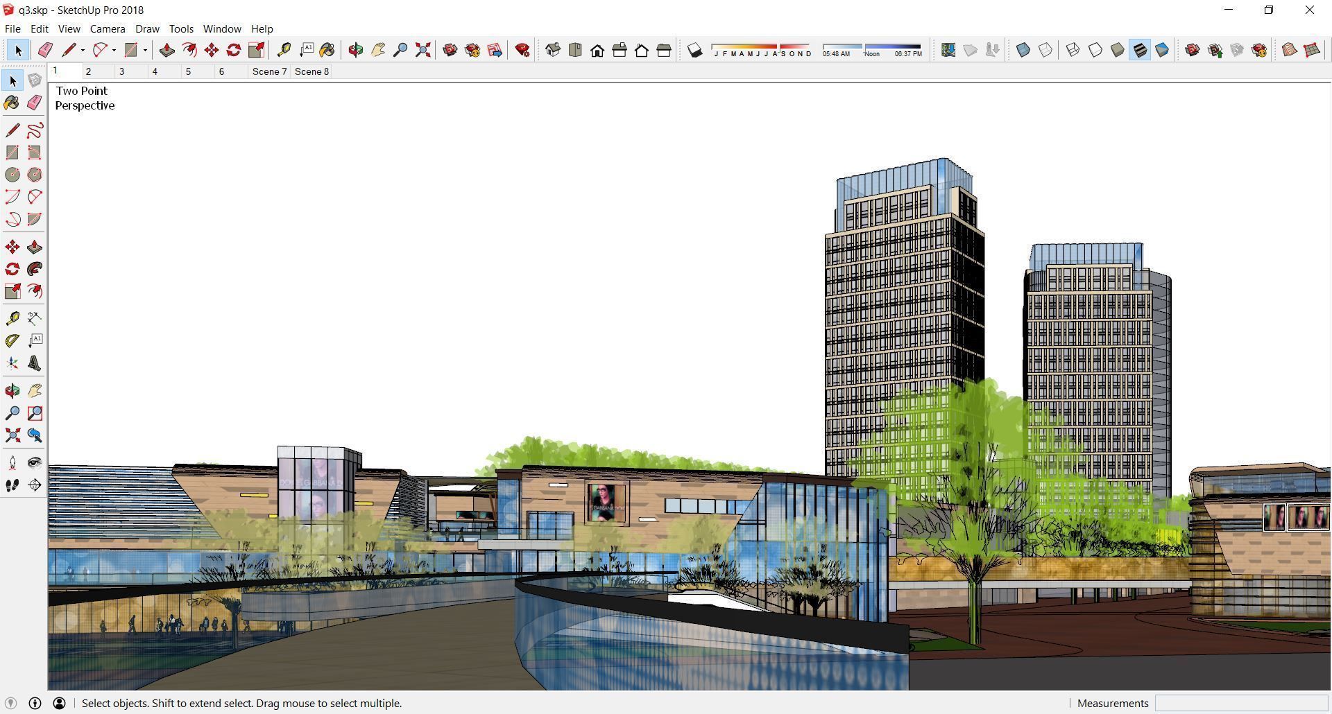 Sketchup Commercial Complex Q3 3D model | CGTrader