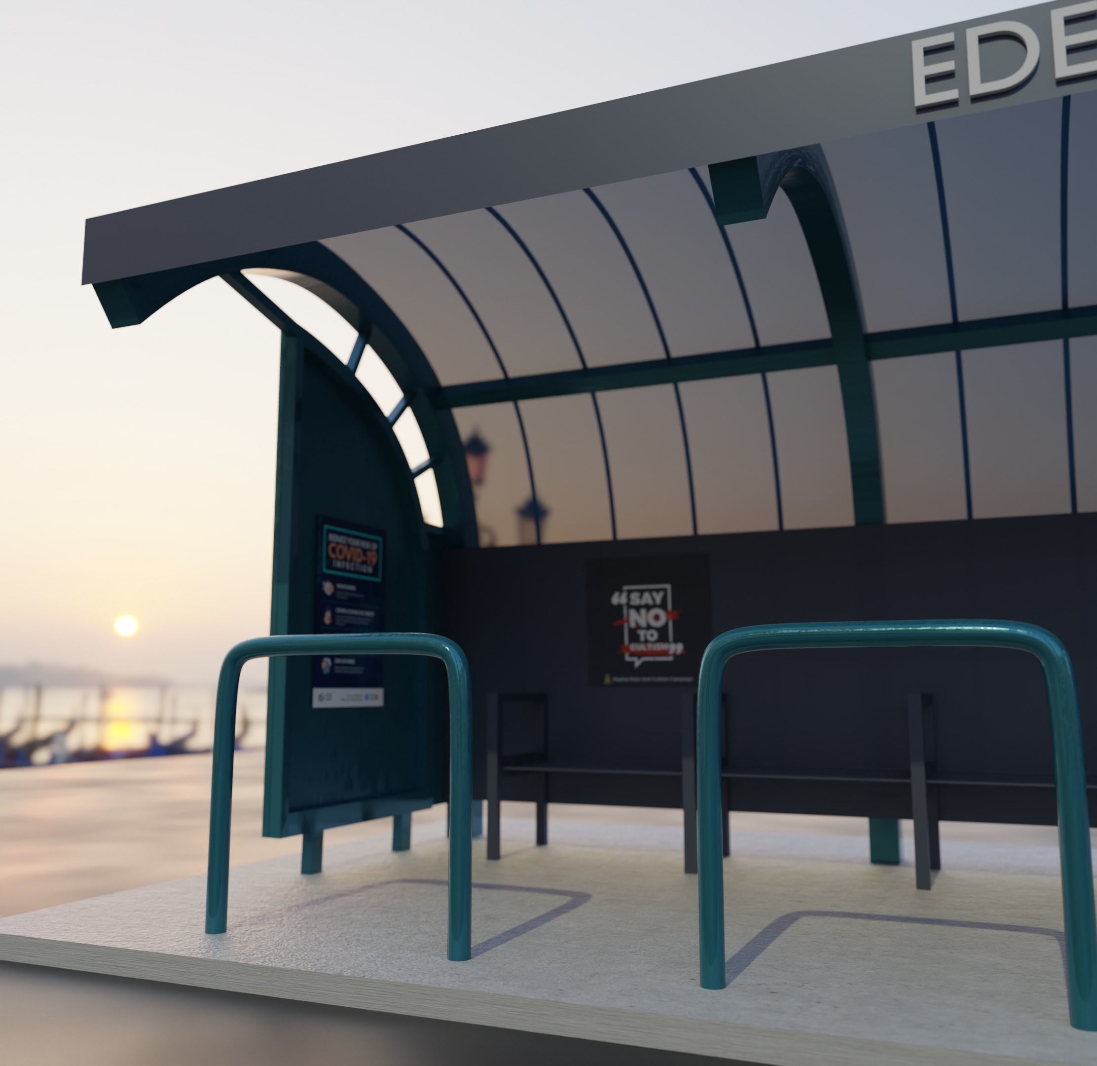 BUS-STOP TWO free 3D model | CGTrader