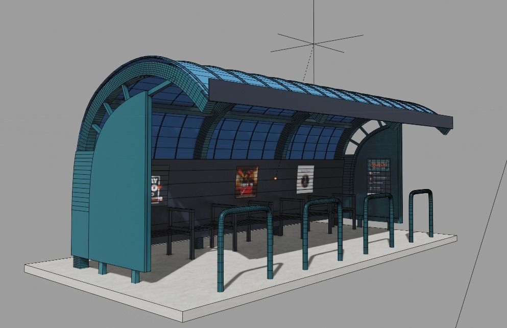 BUS-STOP TWO free 3D model | CGTrader