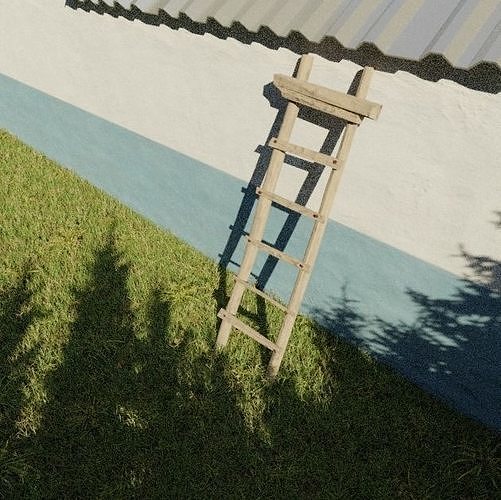Wooden Step Ladder free 3D model | CGTrader