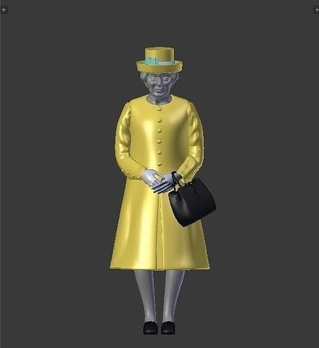 Queen Elizabeth II Scale 1-18 3D model 3D printable | CGTrader