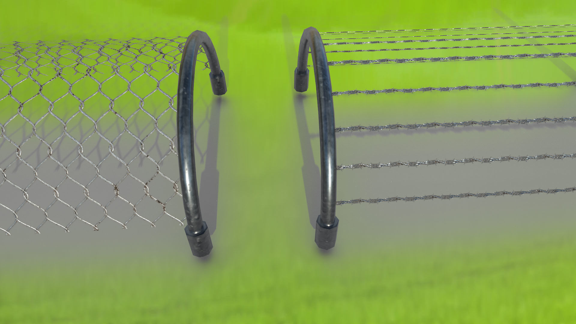 3D model Netting Mesh Fence Kit VR / AR / low-poly | CGTrader