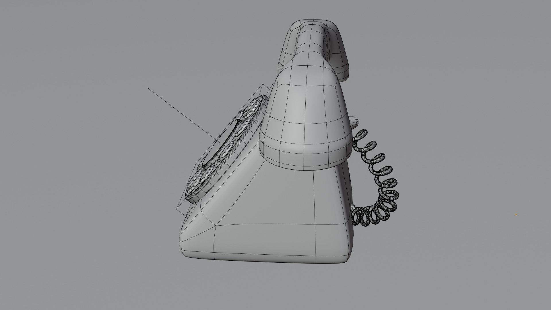 rotary dial corded telephone free 3D model | CGTrader