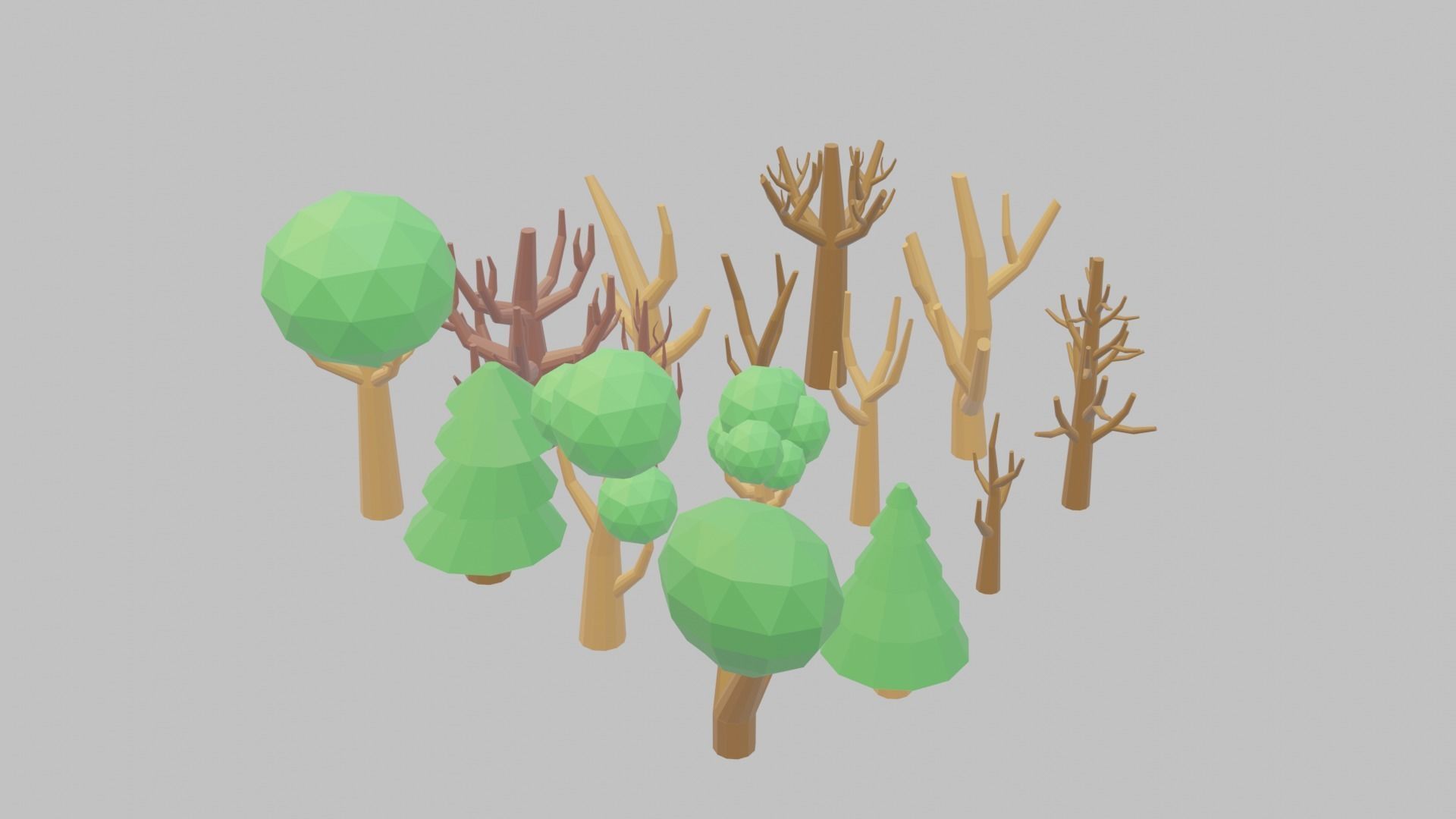 3D model Lowpoly Forest Tree Nature Pack VR / AR / low-poly | CGTrader
