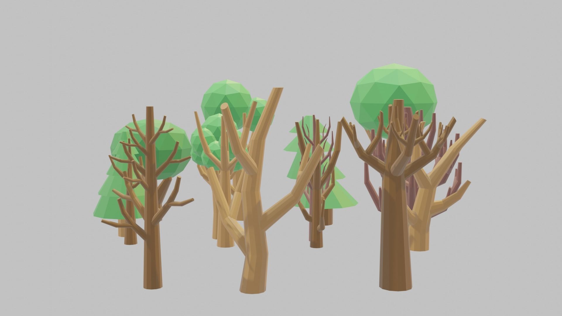 3D model Lowpoly Forest Tree Nature Pack VR / AR / low-poly | CGTrader