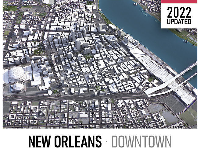 3D model New Orleans VR / AR / low-poly | CGTrader