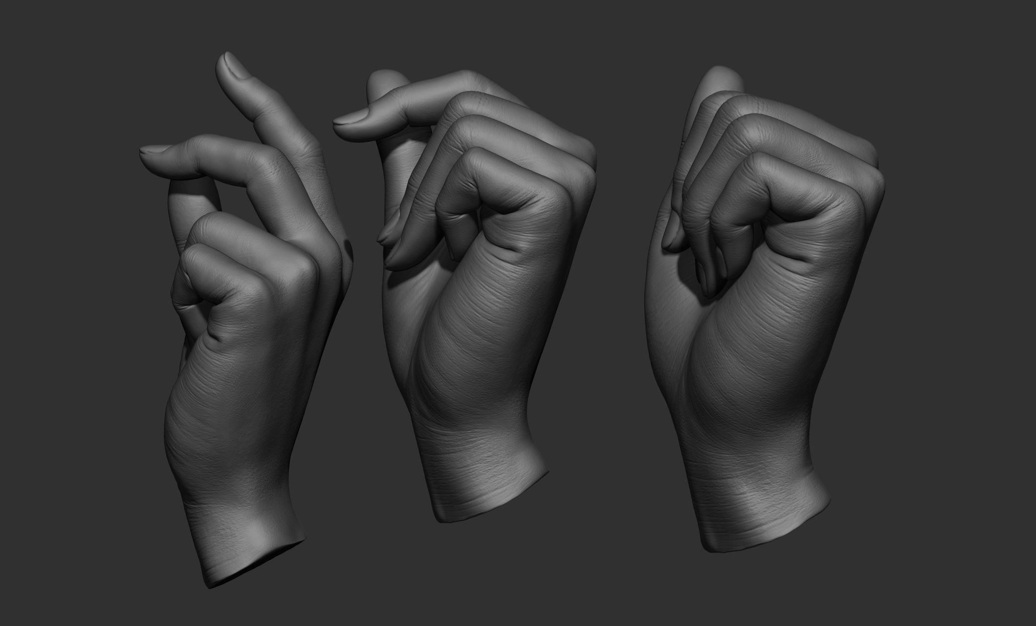 17 Female hand poses 3D model | CGTrader