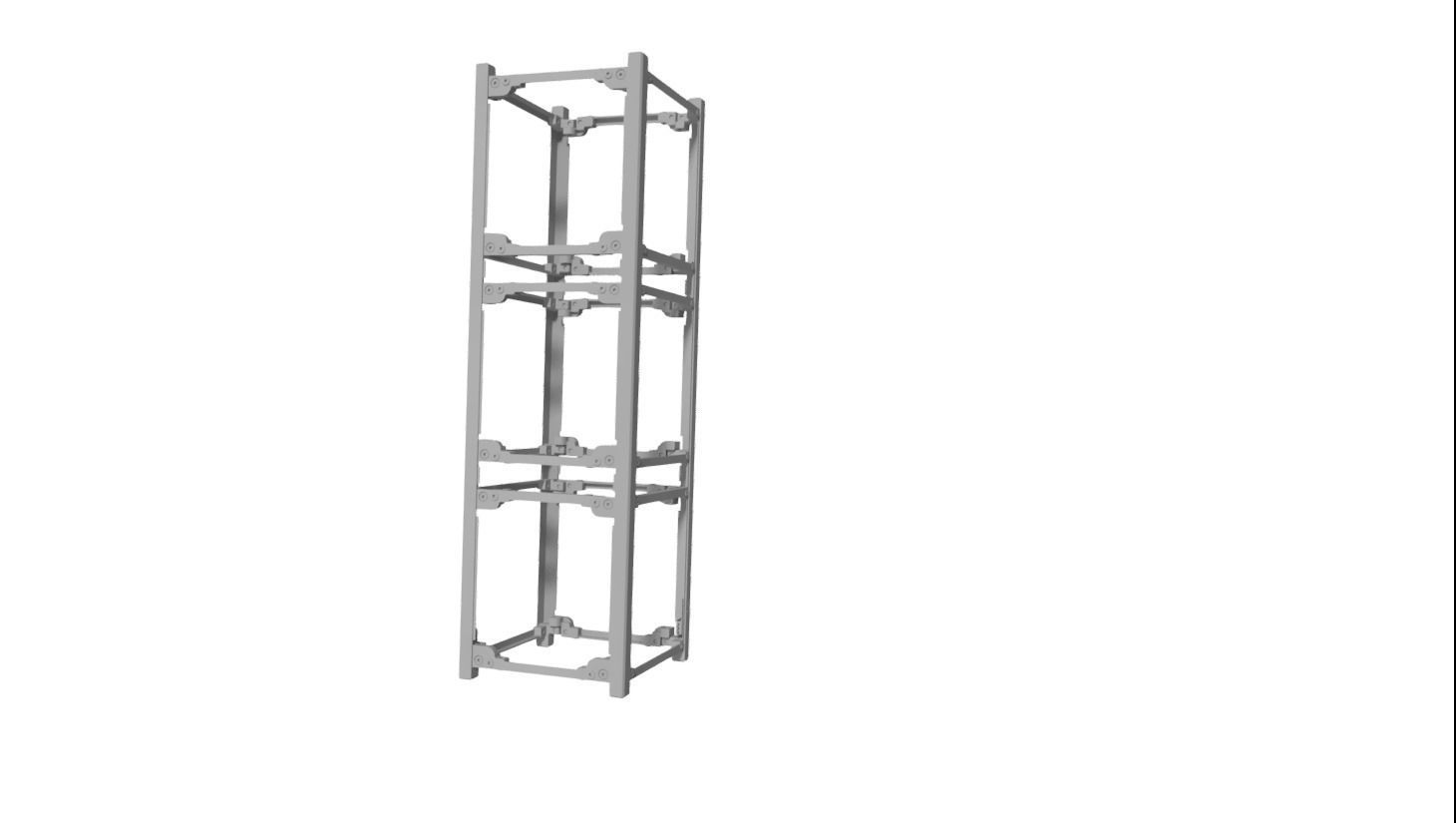 CubeSat 3U frame structure 3D model rigged | CGTrader