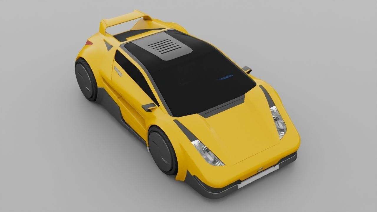 Super car rigged vehicle 3D model rigged | CGTrader