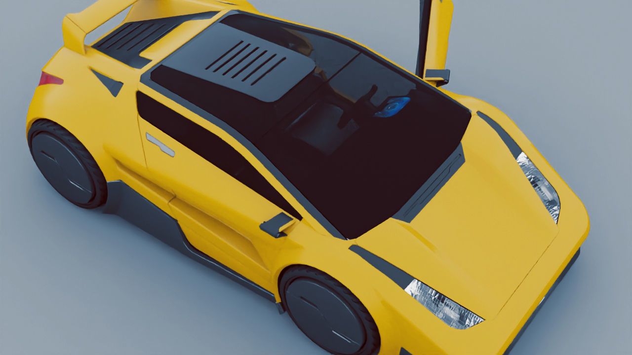Super car rigged vehicle 3D model rigged | CGTrader