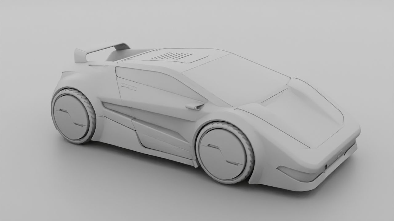 Super car rigged vehicle 3D model rigged | CGTrader
