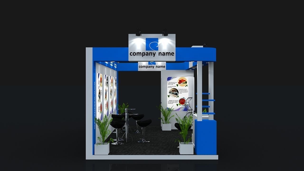 Exhibition Booth 3D Model 6 mtr x 3 mtr 3D model | CGTrader